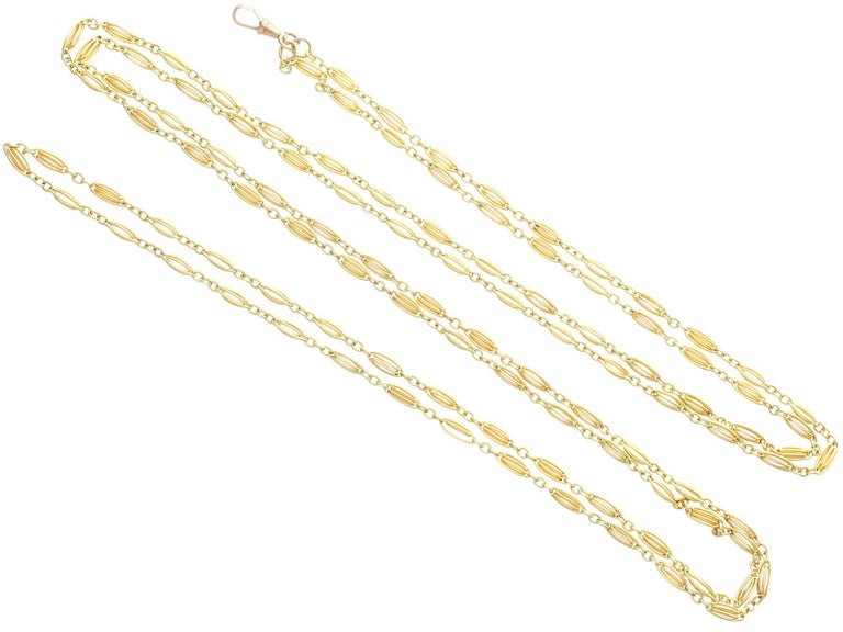 Antique 18k Yellow Gold Chain, circa 1890 For Sale at 1stDibs