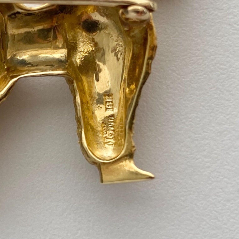 Antique 18k Yellow Gold "Poodle" Pendant and Brooch For Sale at 1stDibs