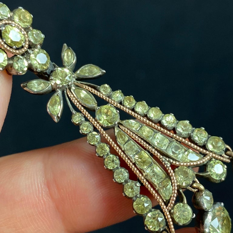 Antique 18th/19th Century Chrysolite Chrysoberyl Pendant Earrings ...