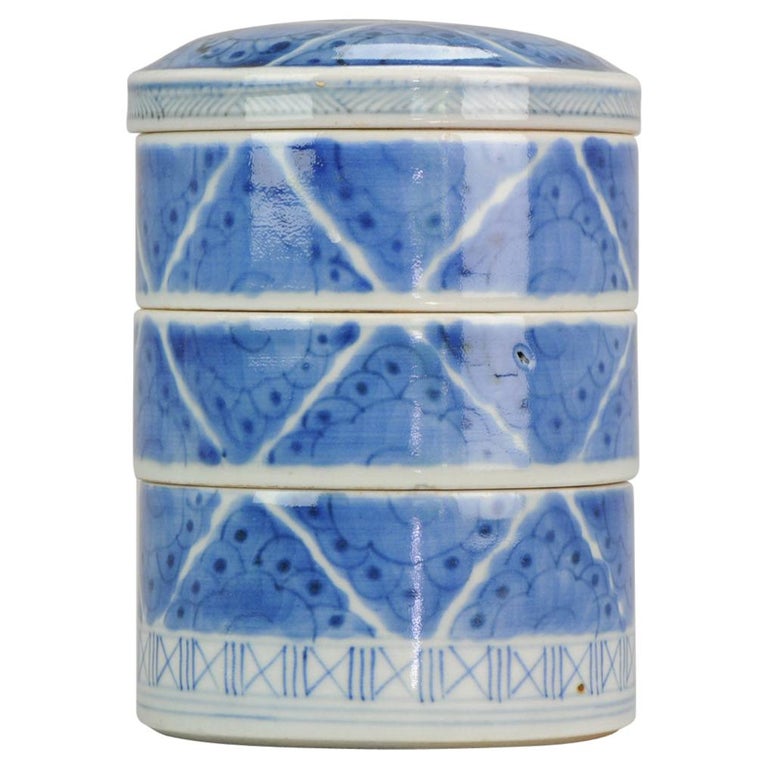 Antique 18th-19th Century Food Container Japanese Porcelain Stacking ...