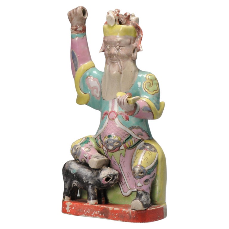 Antique 18th C Chinese Statue Porcelain Figure Chinese Military God of ...