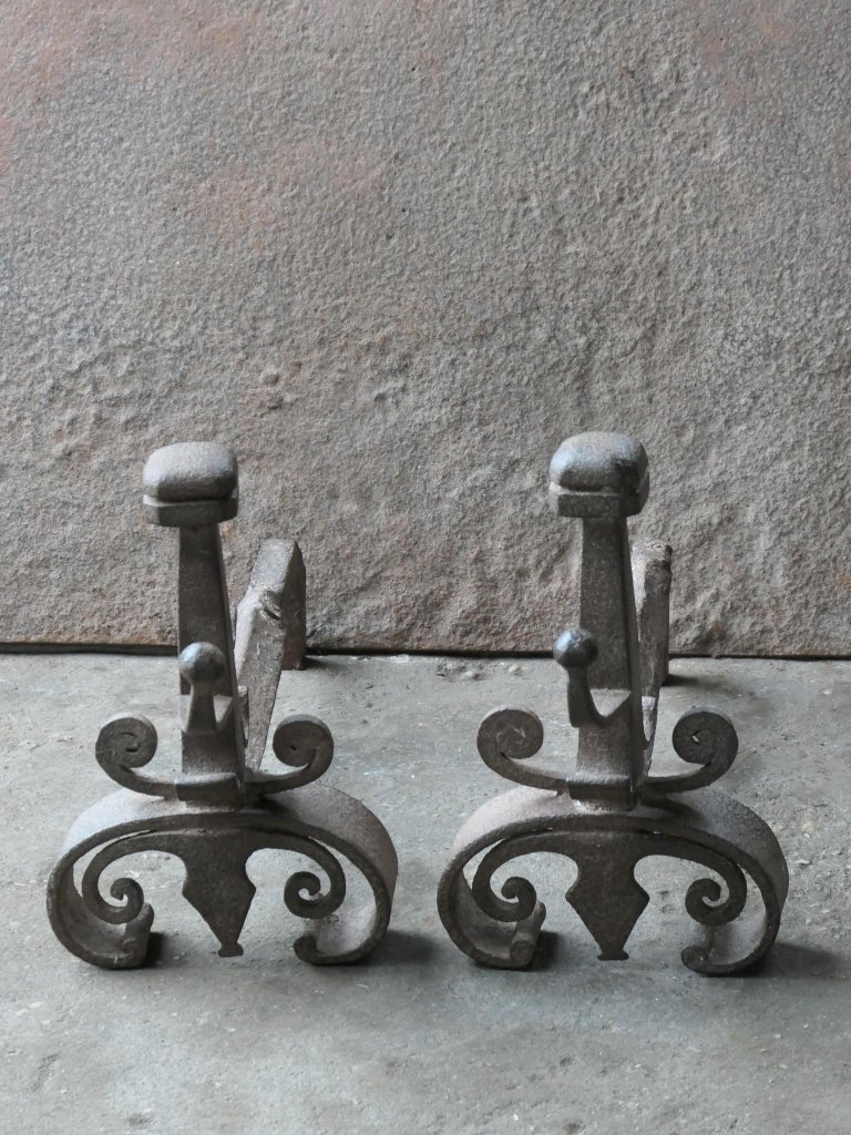 Antique 18th Century French Louis XV Fire Andirons at 1stDibs