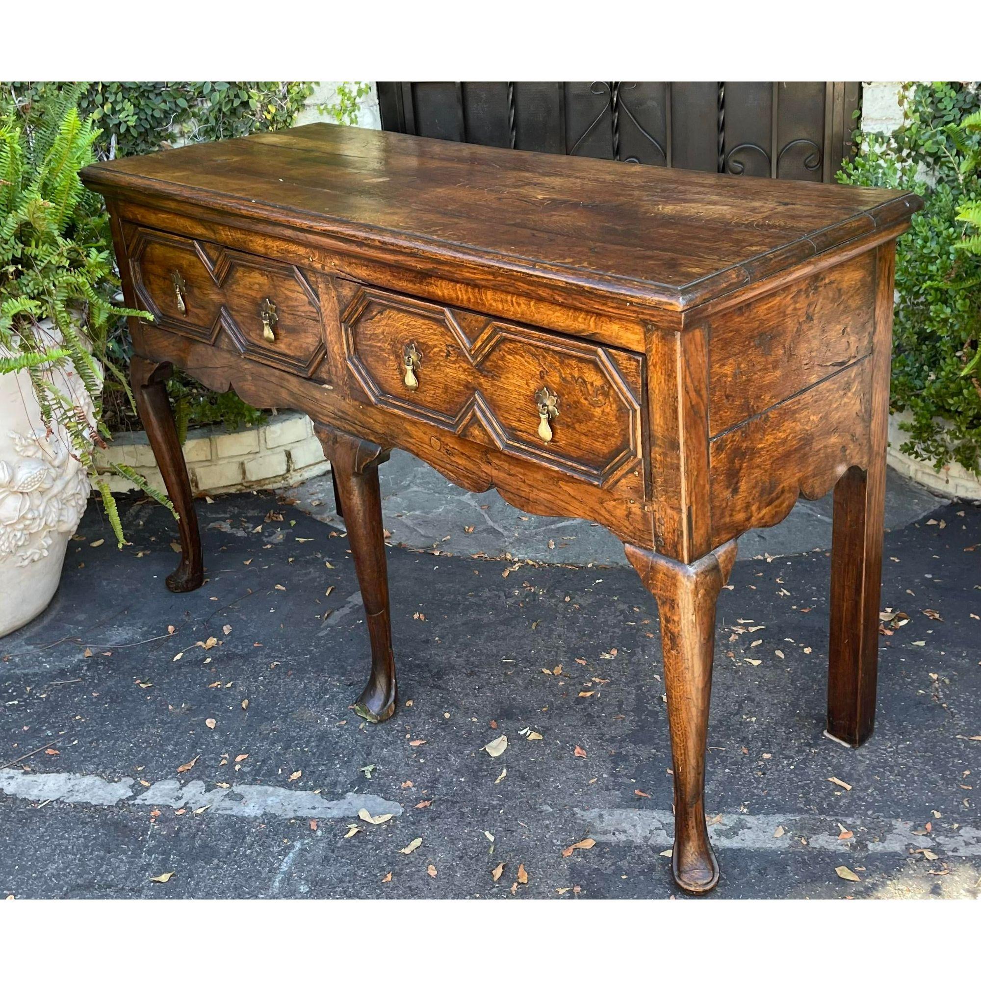 Antique 18th C Queen Anne Style Sideboard Console Table For Sale at 1stDibs