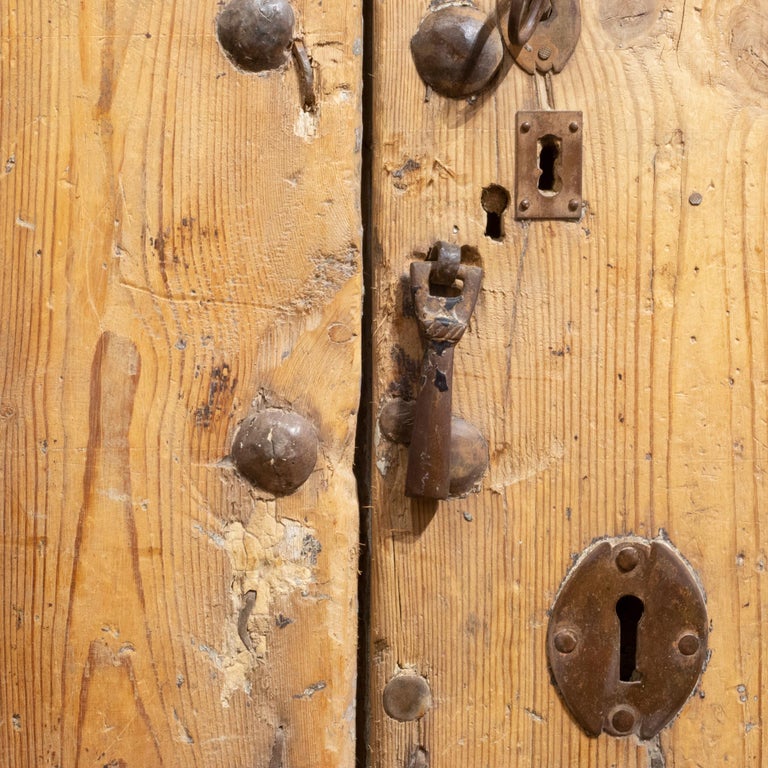 Antique 18th C. Wood and Iron Spanish Porch Door with Interior Door C ...