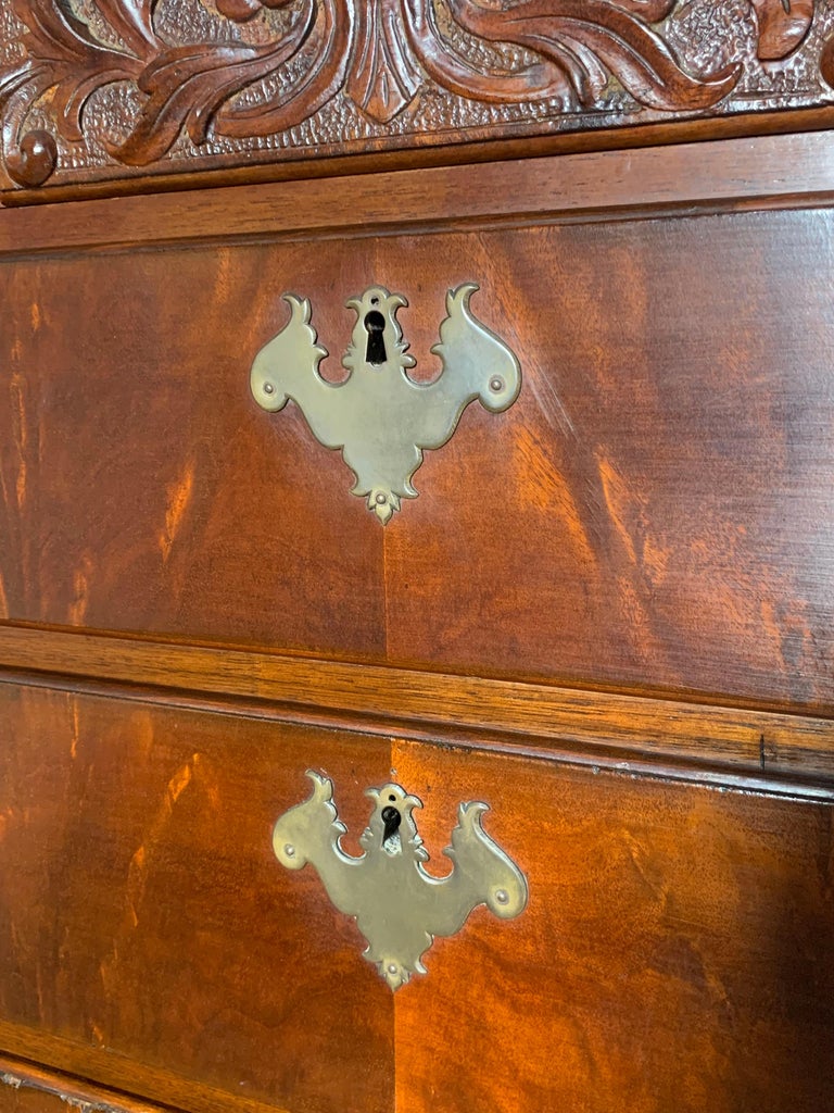 Antique 18th Century American Chippendale Chest on Frame Highboy ...