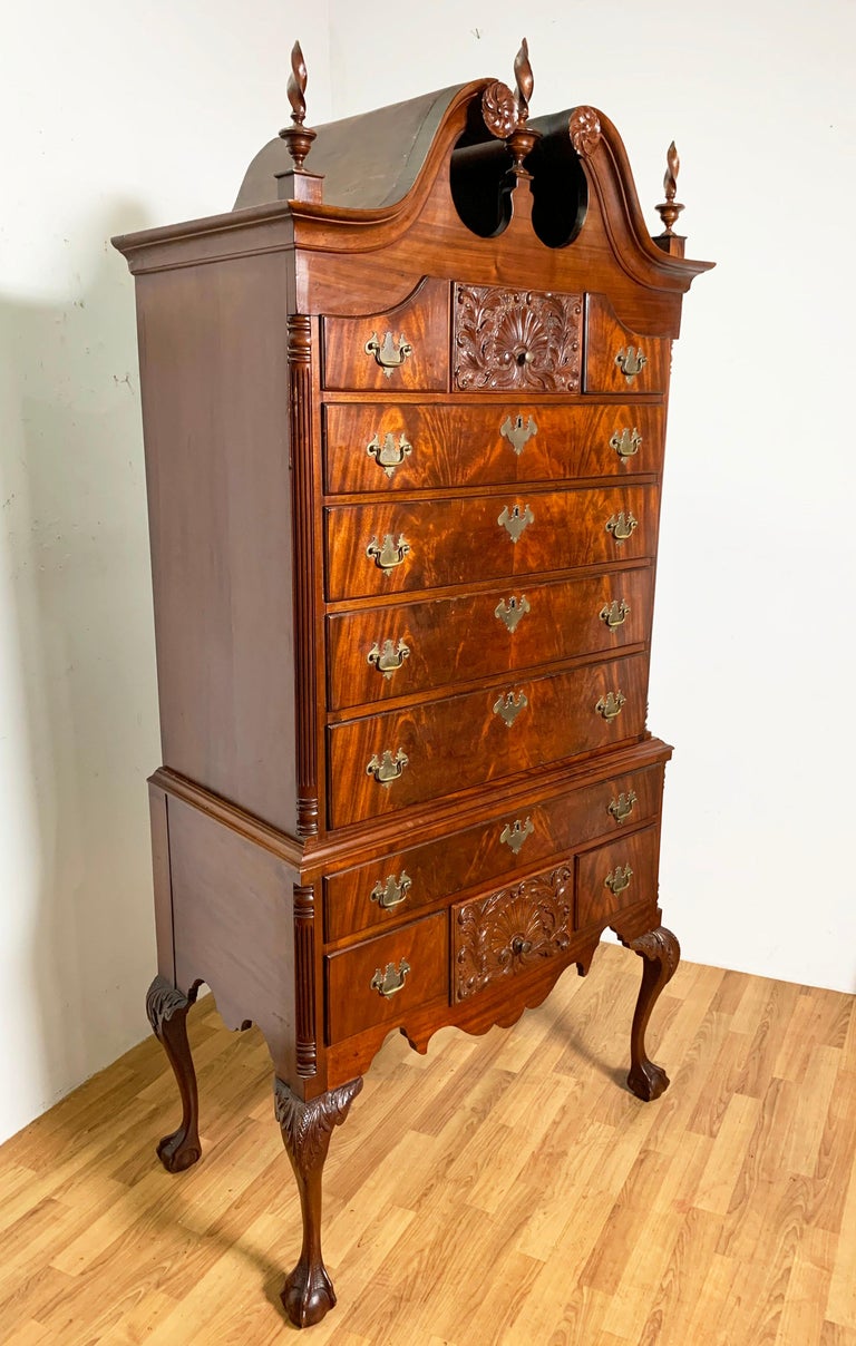 Antique 18th Century American Chippendale Chest on Frame Highboy ...