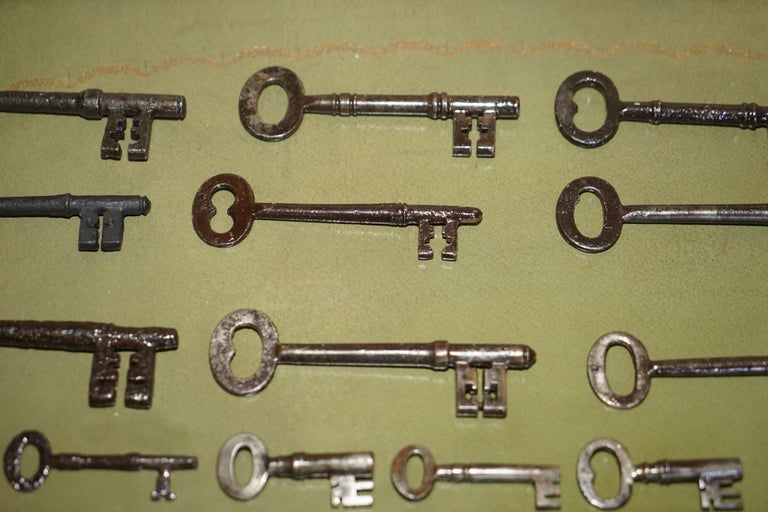 Antique 18th Century Box of Georgian Keys Honble J A Ellis Kings Agent ...