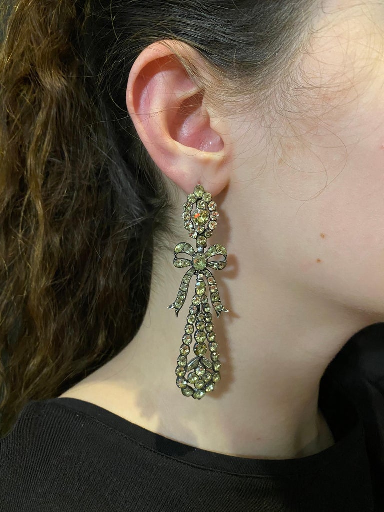 Antique 18th Century Chrysolite Chrysoberyl Pendant Earrings Portuguese ...