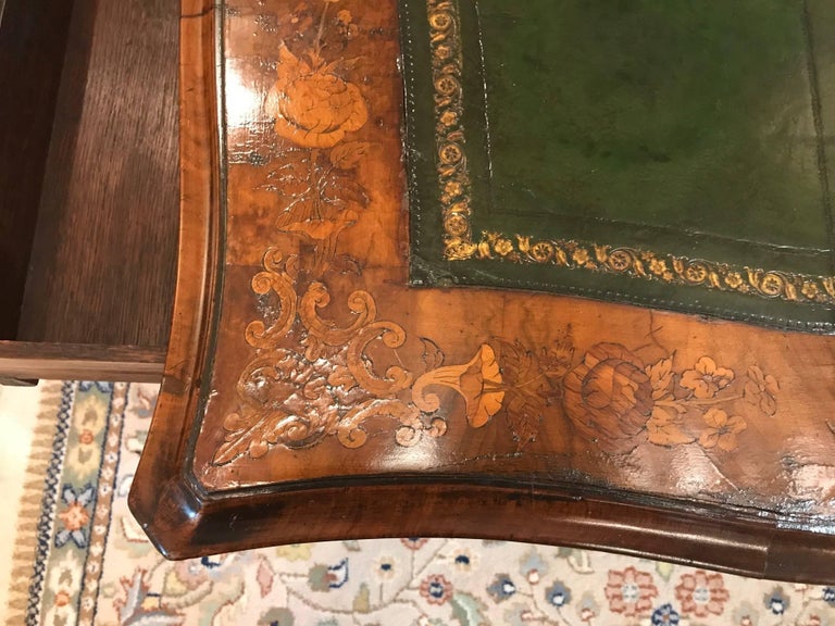 Antique 18th Century Dutch Marquetry Leather Top Desk Writing Table For ...