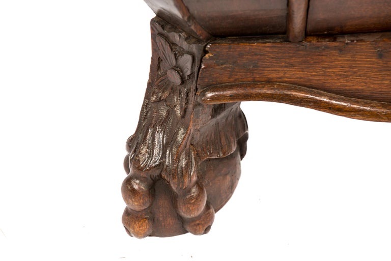 Antique 18th Century Dutch Oak Drop Front Bombe Secretary Desk ...