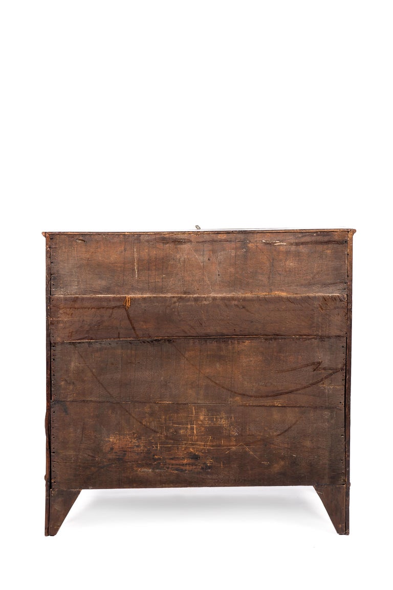 Antique 18th Century Dutch Oak Drop Front Bombe Secretary Desk ...