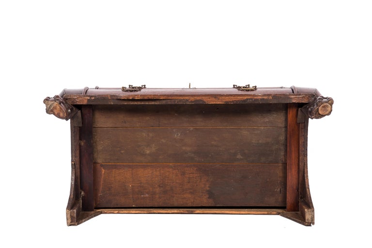 Antique 18th Century Dutch Oak Drop Front Bombe Secretary Desk ...