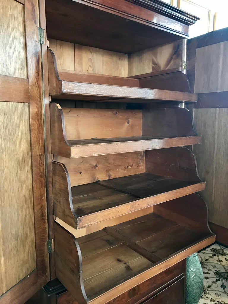 Antique 18th Century English Mahogany Linen Press Wardrobe Armoire at ...