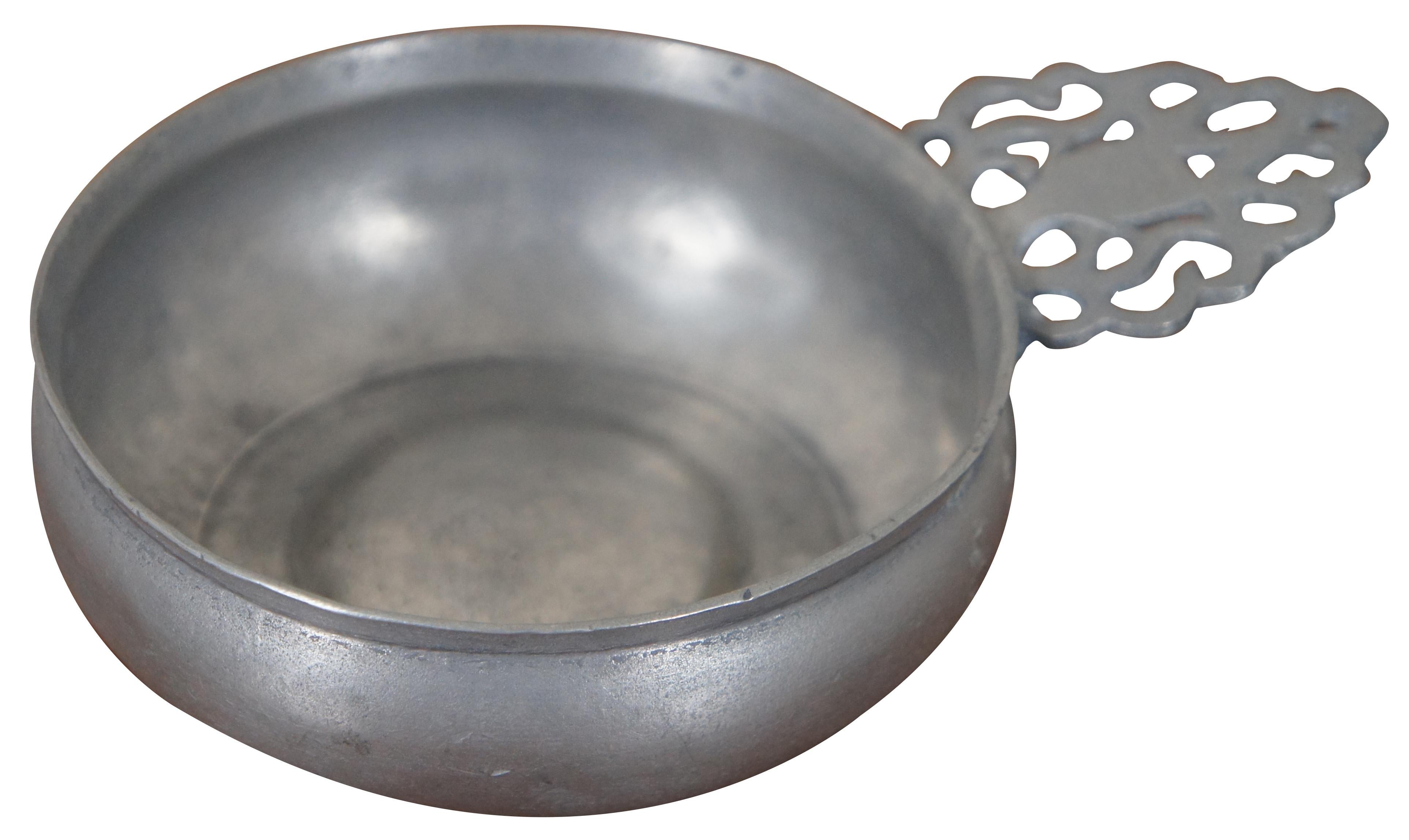 Antique 18th Century English Pewter Porringer Cup Bowl Porridge Dish ...