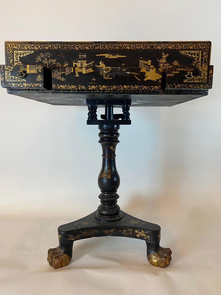 Antique 18th Century Export Chinese Lacquer Gaming Table at 1stDibs ...