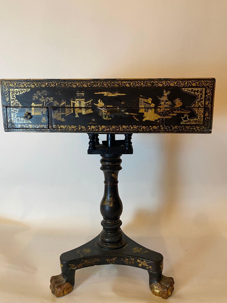 Antique 18th Century Export Chinese Lacquer Gaming Table at 1stDibs ...