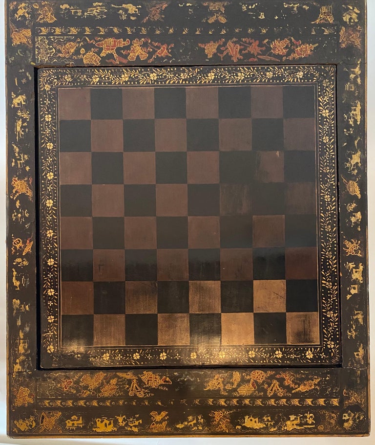 Antique 18th Century Export Chinese Lacquer Gaming Table at 1stDibs ...