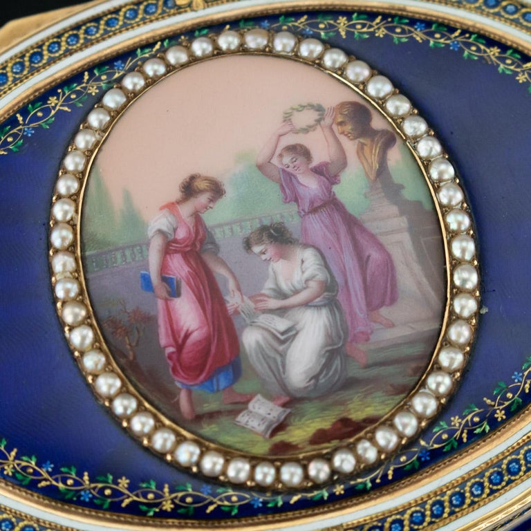 Antique 18th Century French 18-Karat Gold and Enamel Snuff Box, Paris ...