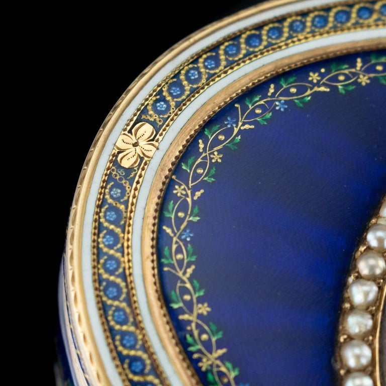 Antique 18th Century French 18-Karat Gold and Enamel Snuff Box, Paris ...