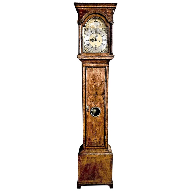 Antique 18th Century George I Walnut Longcase Clock at 1stDibs
