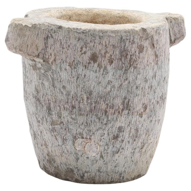 Antique 18th Century Italian Limestone Mortar, Primitive Wabi Sabi ...