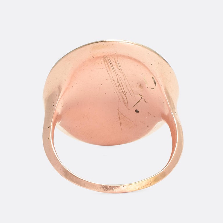 Antique 18th Century "Lady with Bonnet" Portrait Miniature Ring at ...