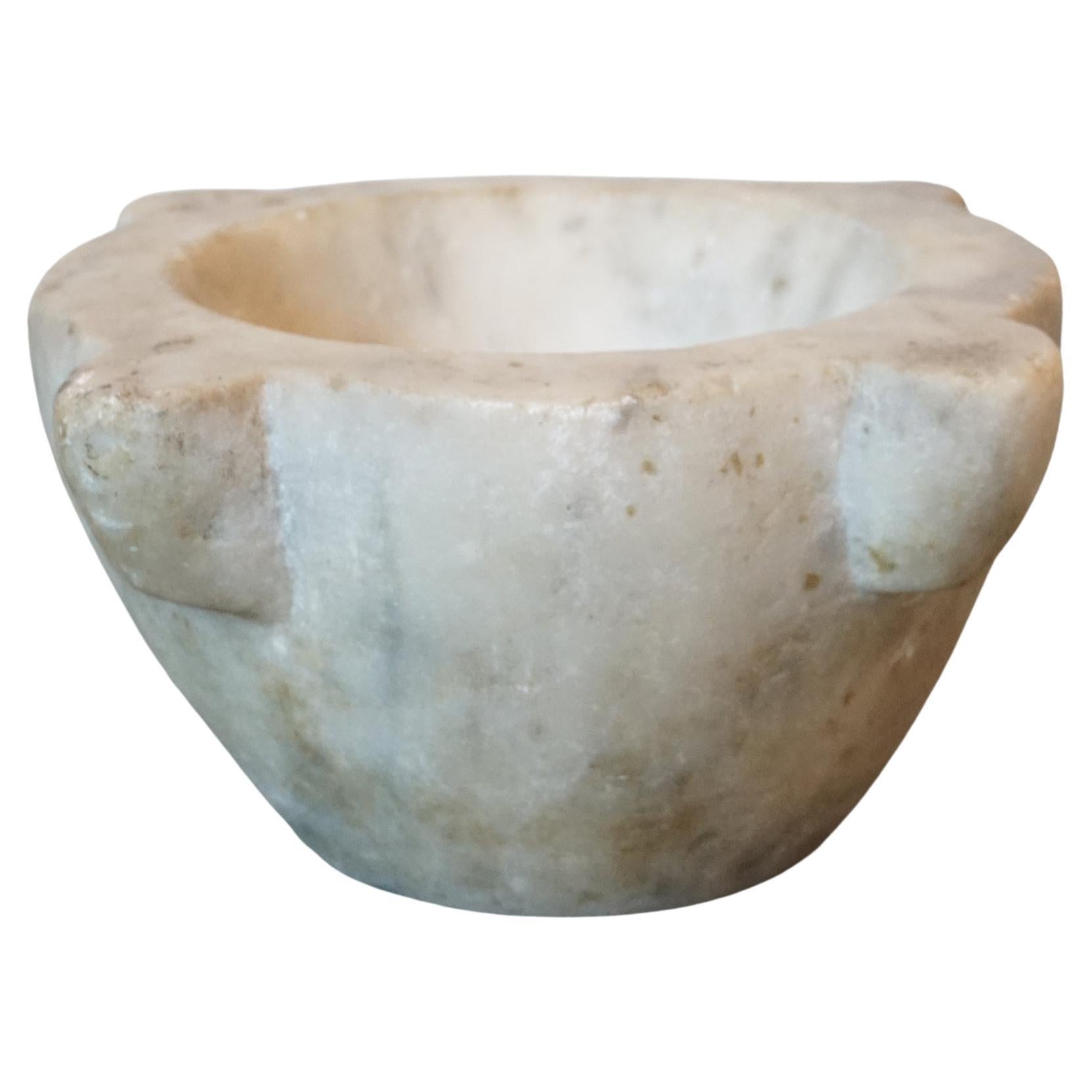 White Marble Mortar with Pestle, French, 18th Century at 1stDibs