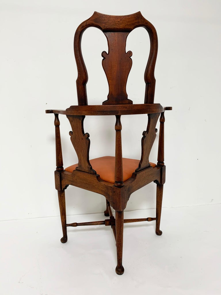 Antique 18th Century Queen Anne High-Back Corner Chair at 1stDibs ...