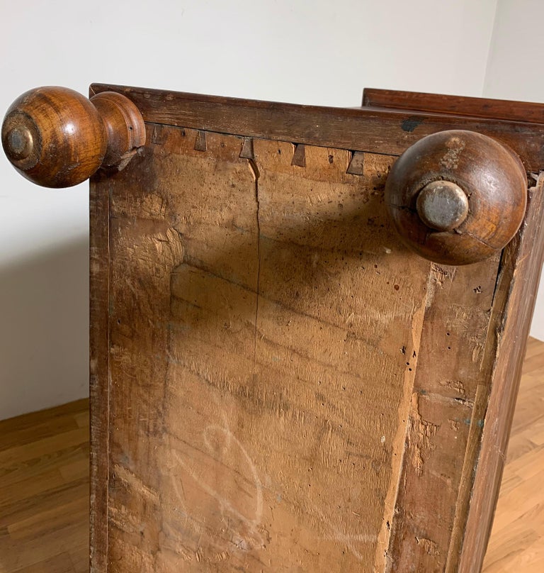 Antique 18th Century Rhode Island Ball Foot Chest with Original Brasses ...