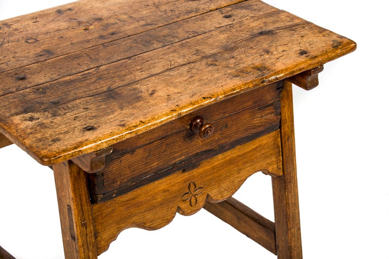 Antique 18th Century Spanish Provincial Chestnut Side Table or Tavern ...