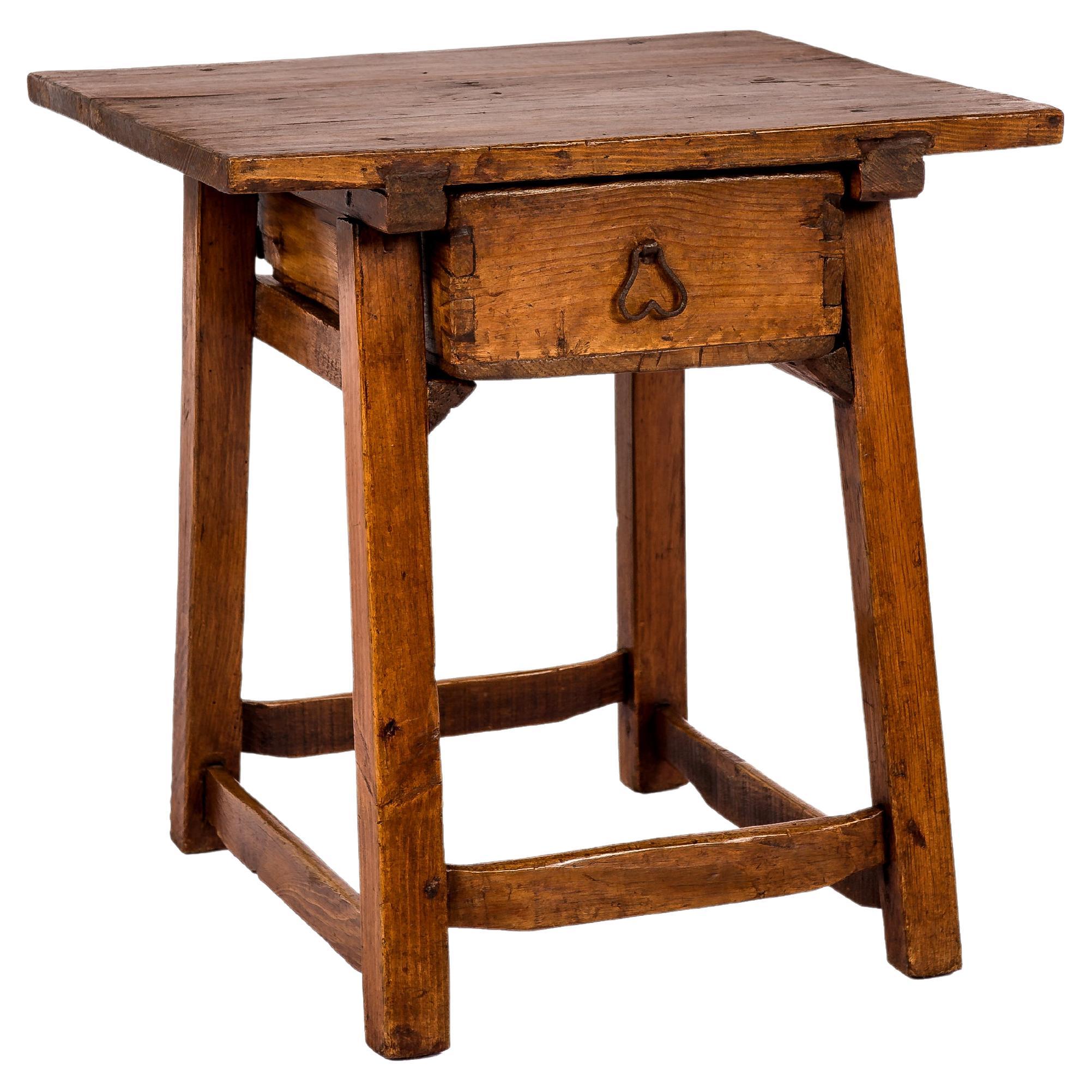 Antique 18th Century Spanish Walnut Wall Table or Side-Table with ...