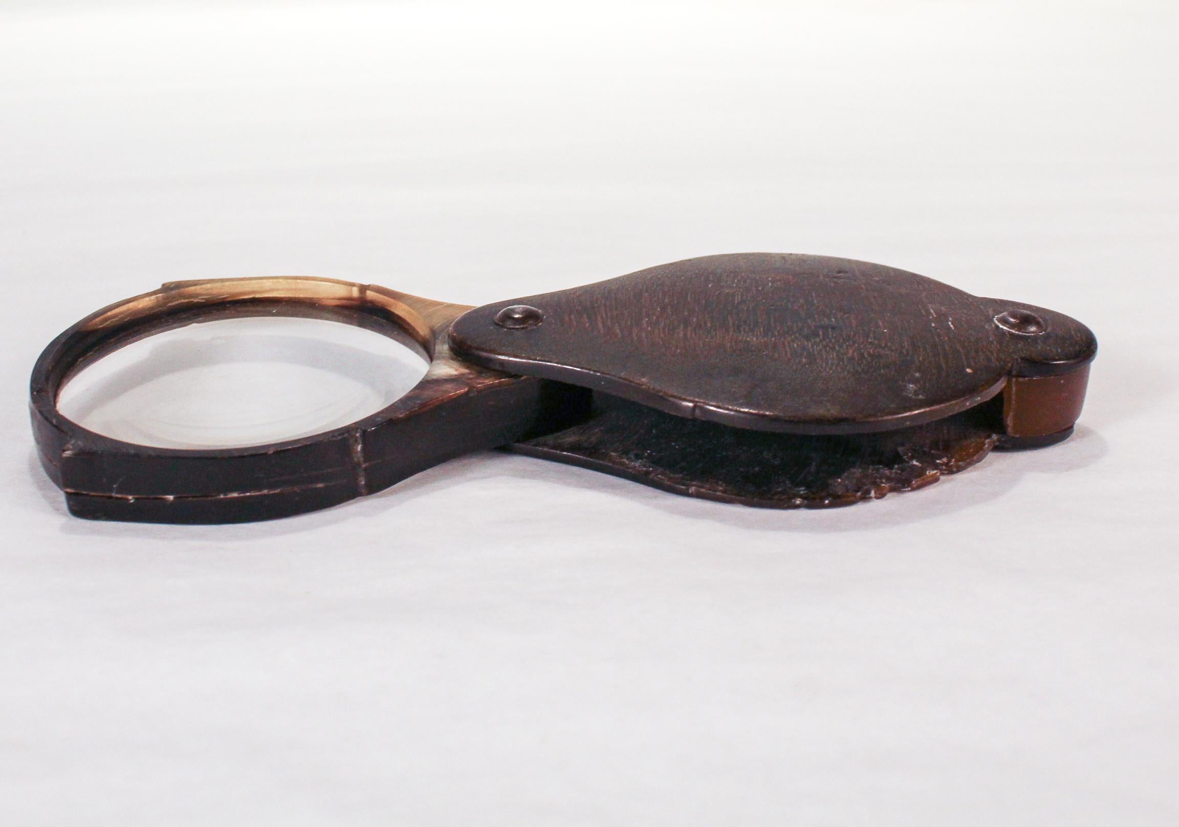 Antique 18th or Early 19th Century Horn Folding Magnifying Glass or ...