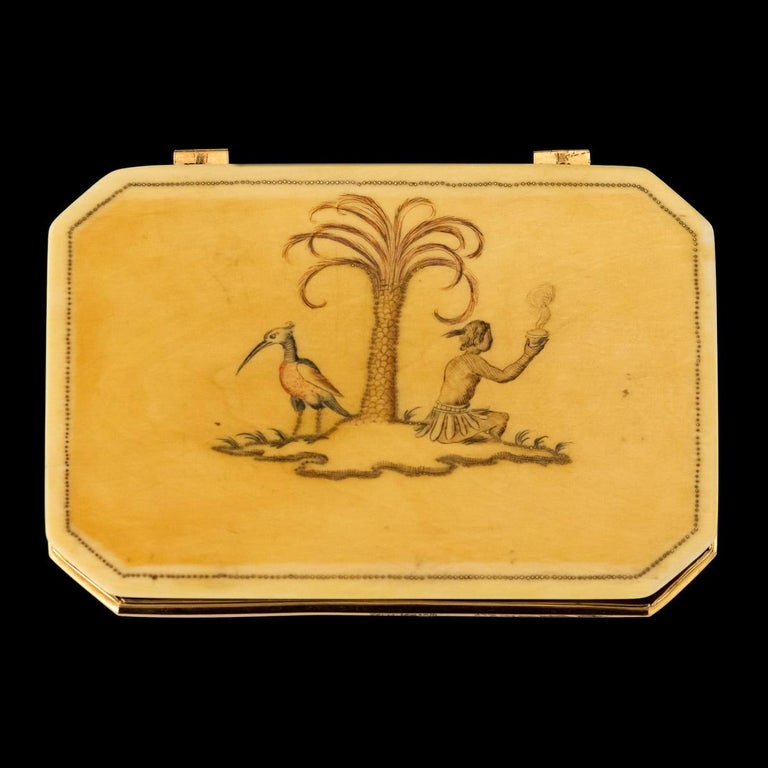 Antique 18th Century English 18-Karat Gold Mounted Snuff Box, circa ...
