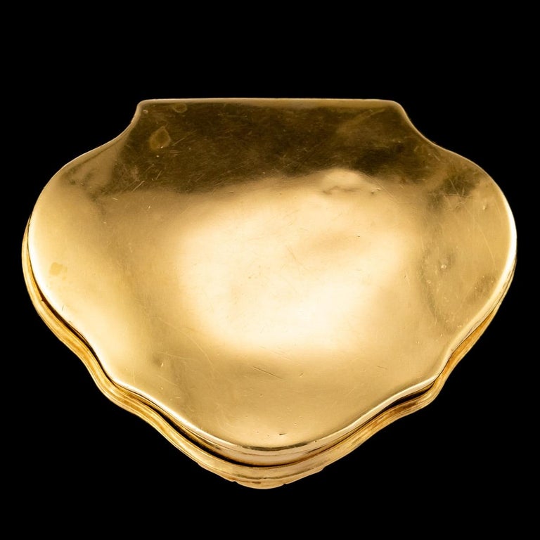 Antique English 18 Karat Gold Snuff Box, Queens Guards Regiment, circa ...
