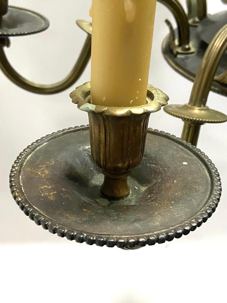 Antique 1910s French Empire Style Bronze Eight Light Chandelier For ...