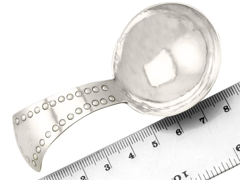 Antique 1911 Art and Crafts Style Sterling Silver Caddy Spoon For Sale ...