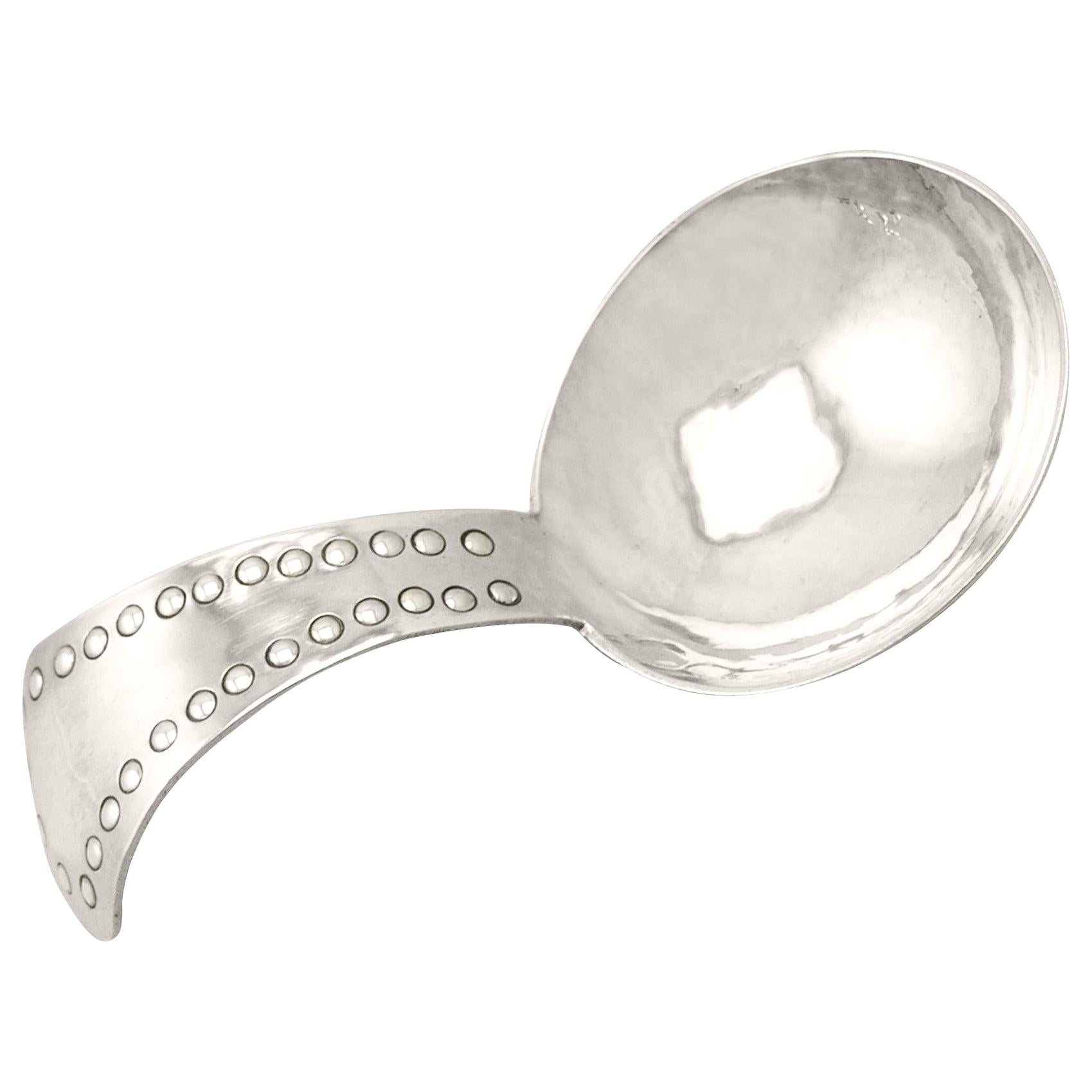 Antique 1911 Art and Crafts Style Sterling Silver Caddy Spoon For Sale ...