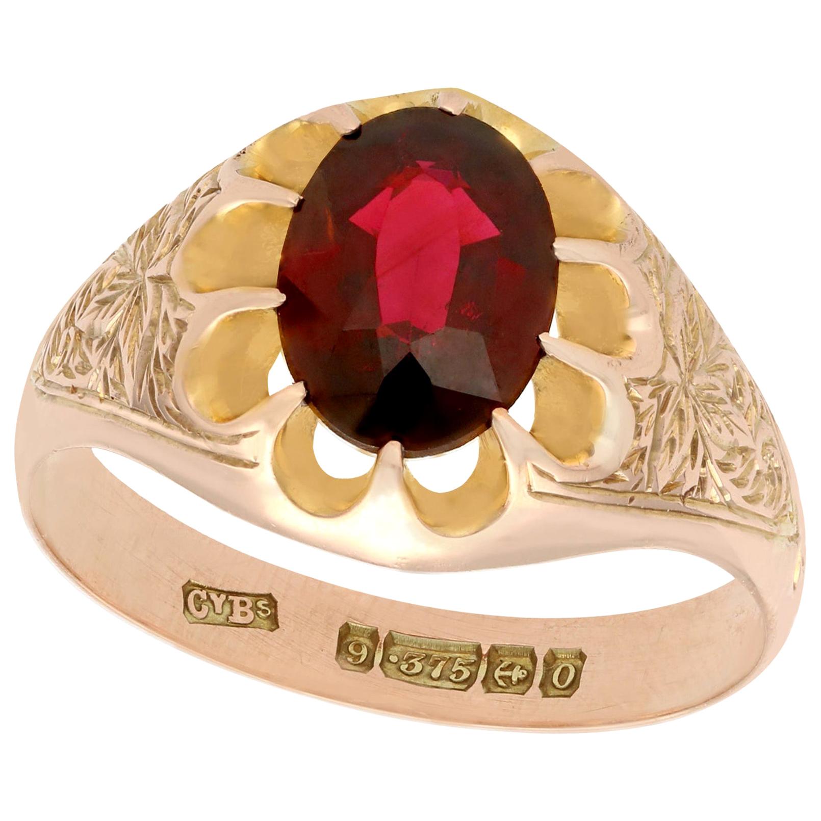 René Boivin Ring, Silver and Gold Set with a 2.96 Carat Diamond at 1stDibs