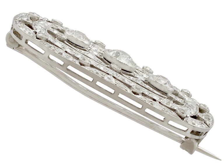 Antique 1920s 1.83 Carat Diamond and Platinum Brooch by Garrard For ...