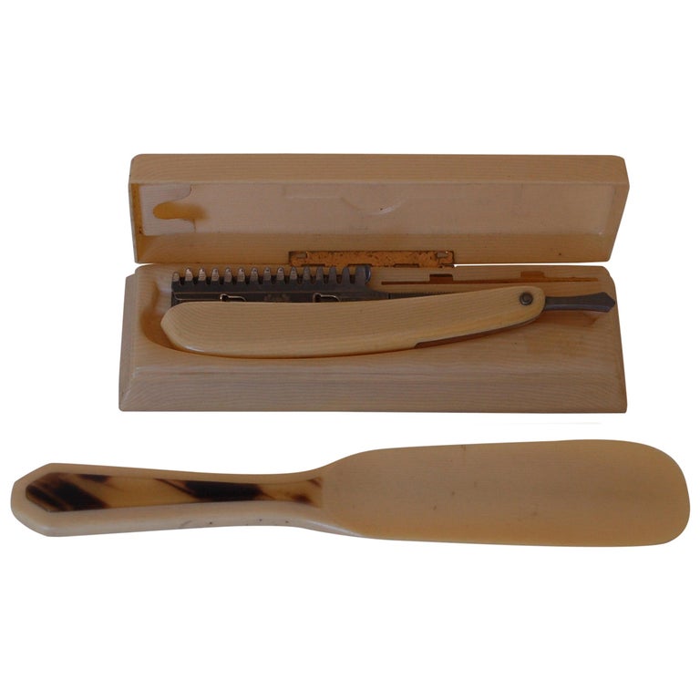 Antique 1920s Durham Duplex Straight Razor French Ivory Celluloid For ...