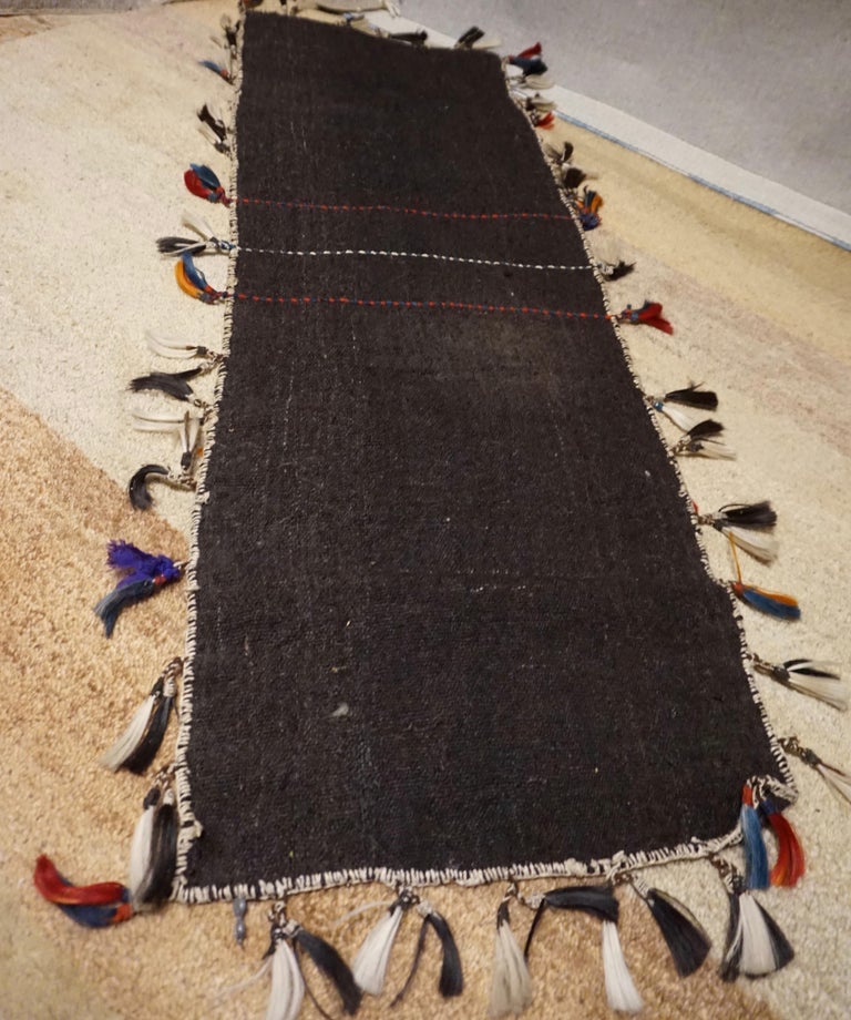 Antique 1920s Fine Turkish Saddle Bag Goat Hair with Decorative Tassels ...