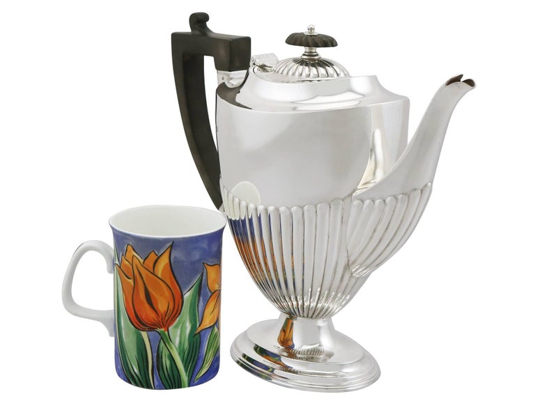Antique 1920s Queen Anne Style Sterling Silver Coffee Pot at 1stDibs