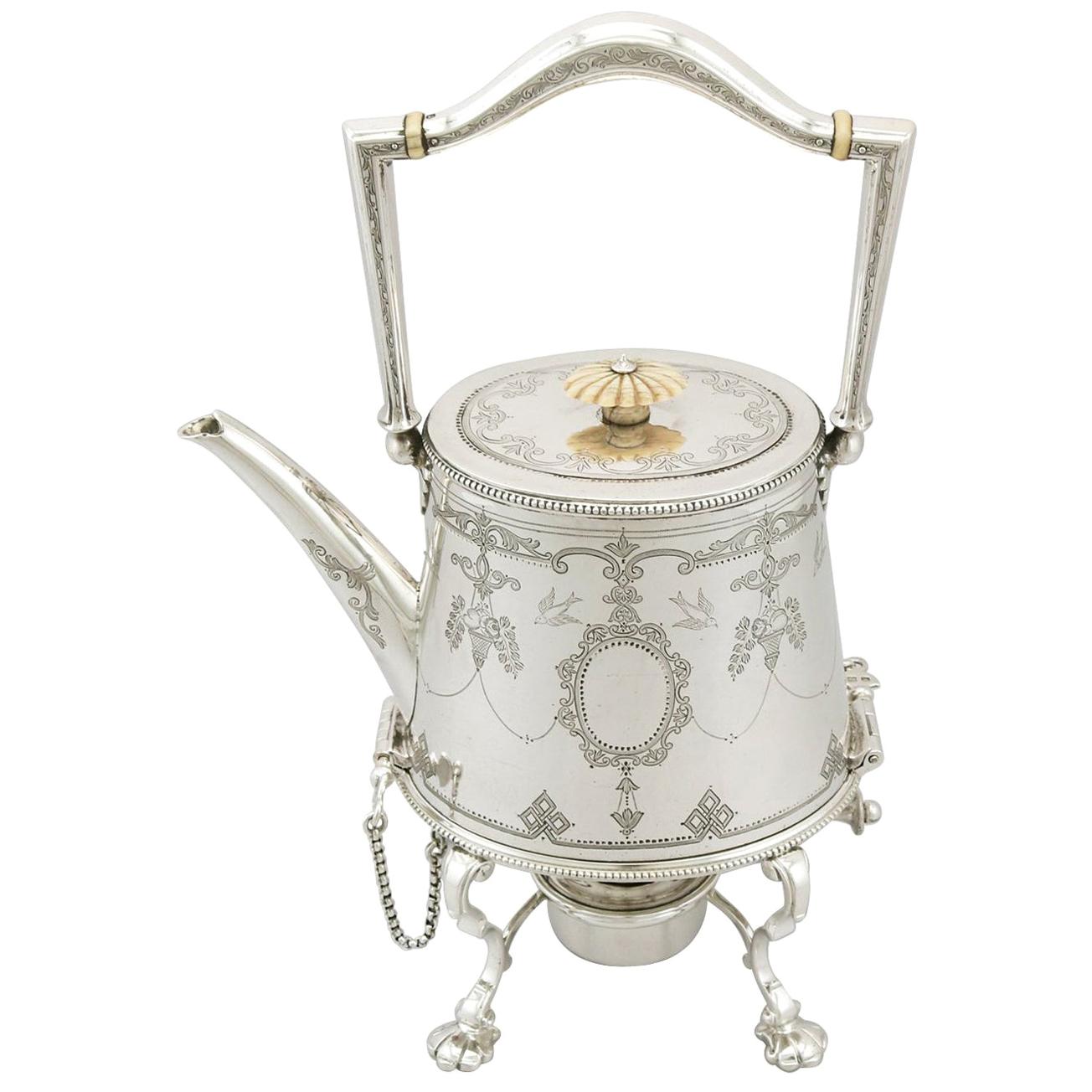 Antique Sterling Silver Kettle on Stand John Bridge, 1825 at 1stDibs