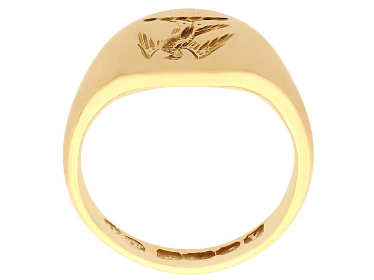 Antique 1920s Yellow Gold Signet Ring For Sale at 1stDibs | antique ...