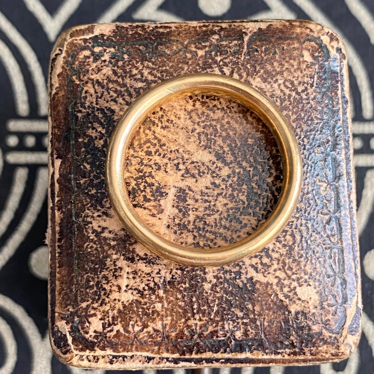 Antique 1927 22K Chunky Wedding Band Ring For Sale at 1stDibs