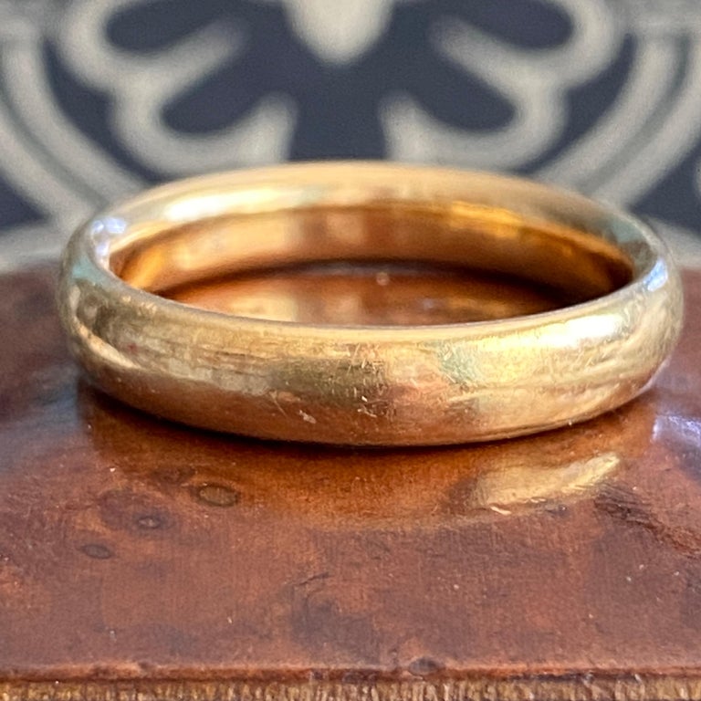 Antique 1927 22K Chunky Wedding Band Ring For Sale at 1stDibs