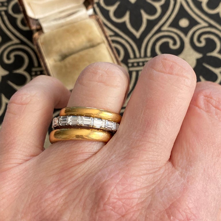 Antique 1927 22K Chunky Wedding Band Ring For Sale at 1stDibs