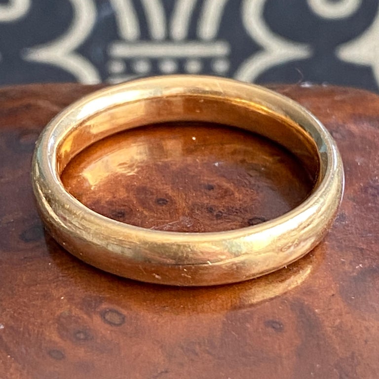 Antique 1927 22K Chunky Wedding Band Ring For Sale at 1stDibs