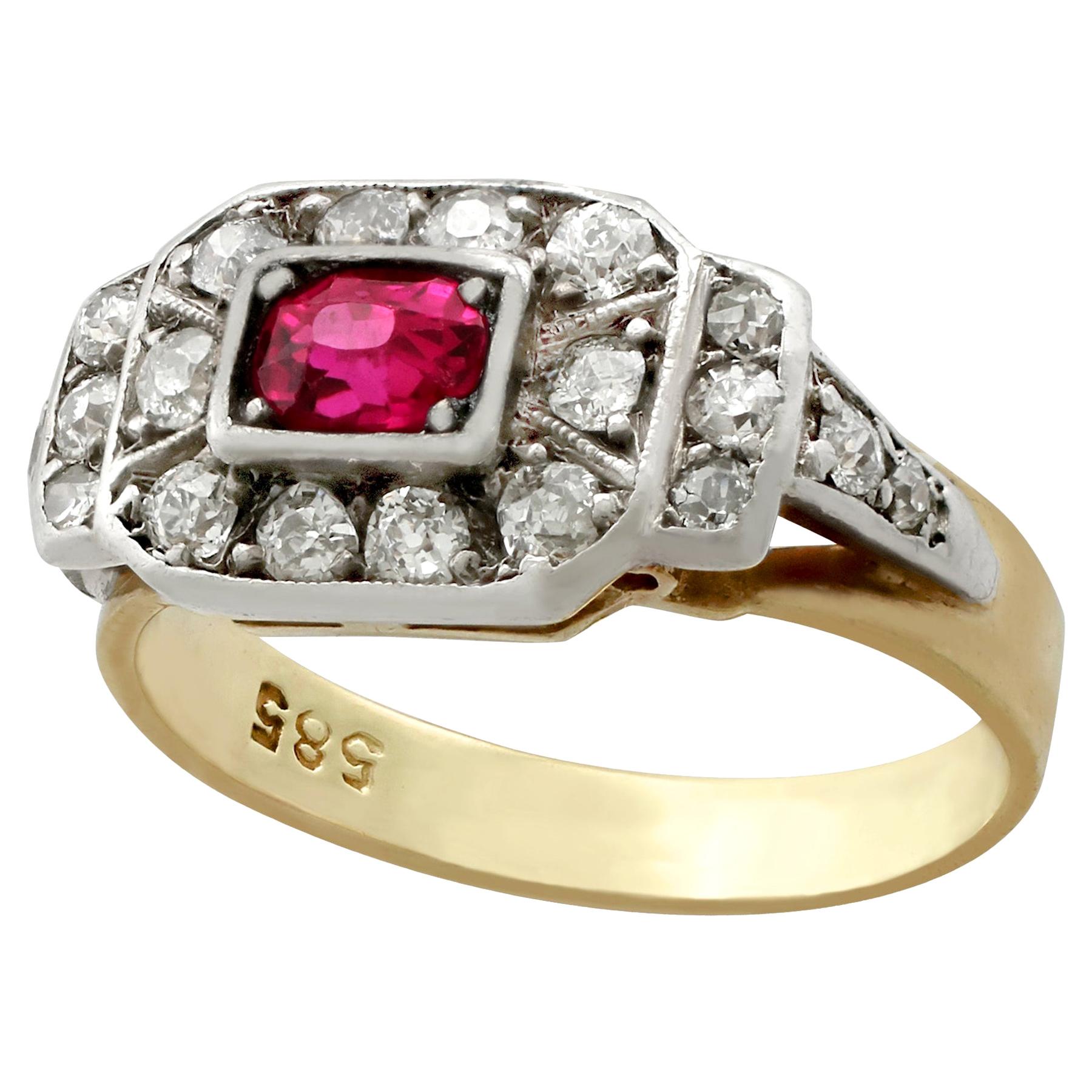 Antique Diamond and Ruby Ring at 1stdibs