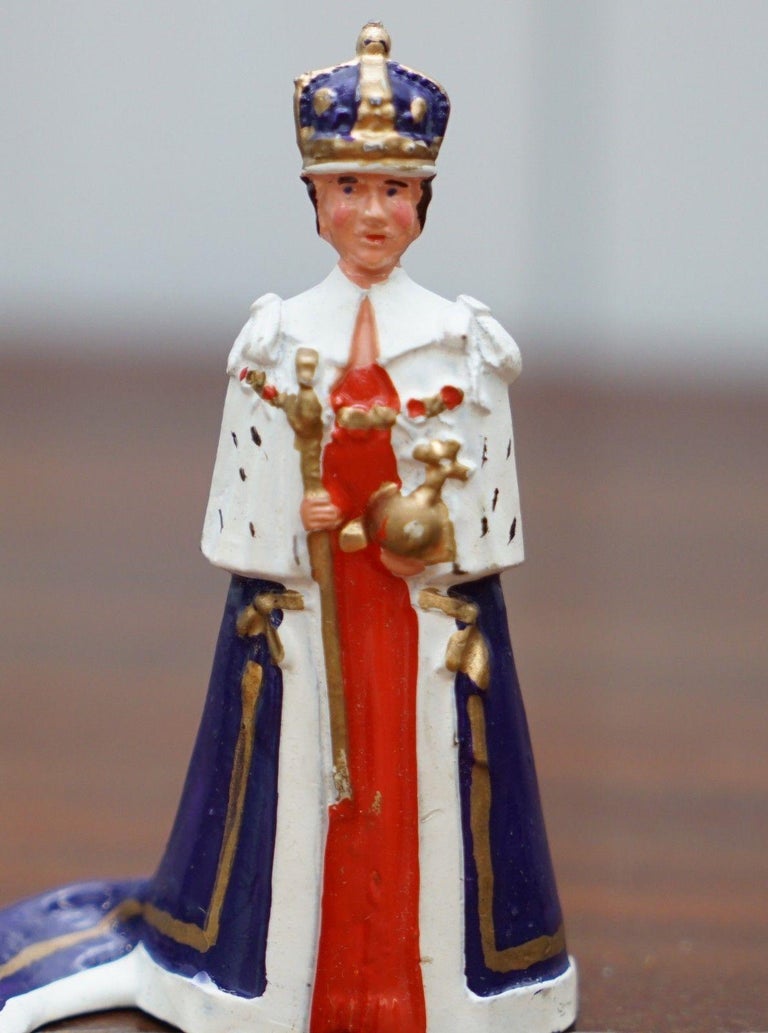 Antique 1953 Lead Toy HM the Queen Elizabeth II Coronation Rare Boxed ...